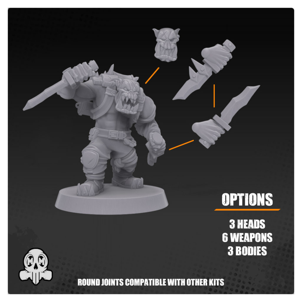 Orc Commando Slashers Modular Kit - Malicious Minis